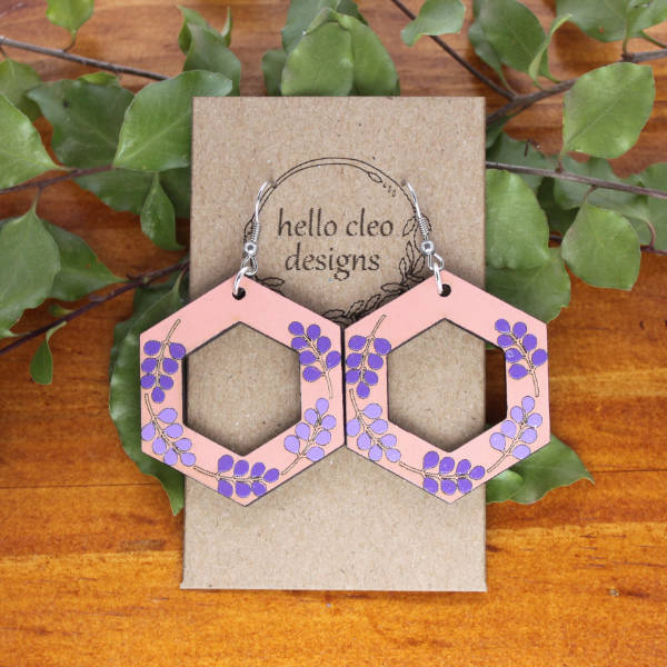 Honeycomb Blossom Purple – Hello Cleo Designs